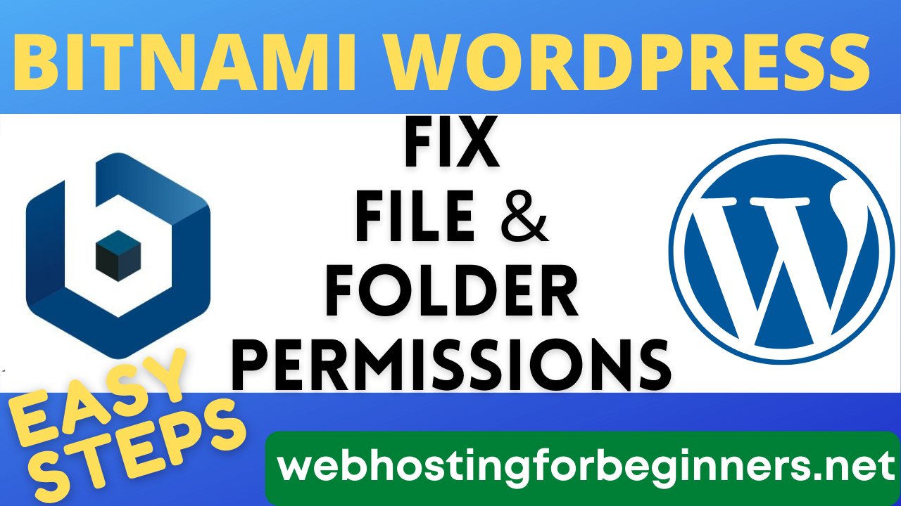 Easily Fix File And Folder Permissions Denied Errors In Bitnami Wordpress Web Hosting For