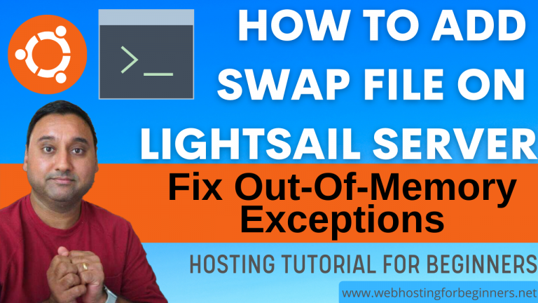 How To Add Swap Space On Aws Lightsail Server Instance Web Hosting For Beginners